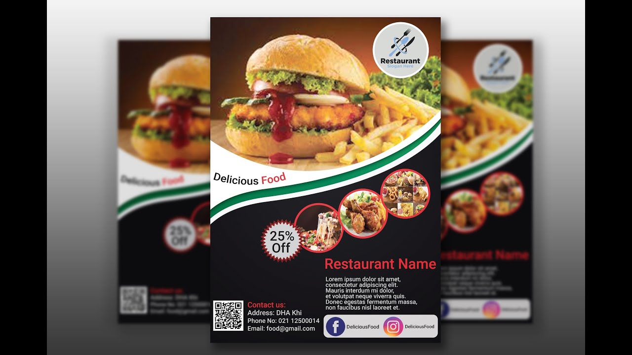How to Create a Professional Flyer Design in Photoshop | Restaurant ...
