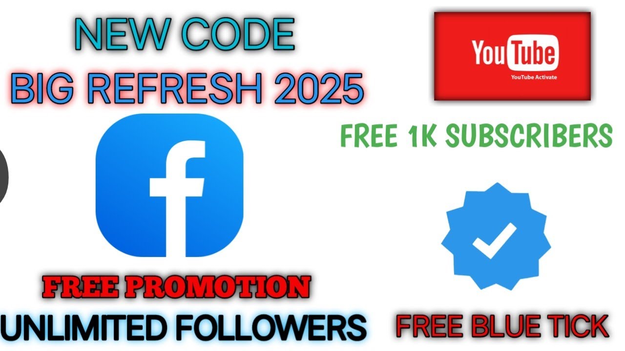 BIG FACEBOOK REFRESH 2025 FREE INCREASE KARO LIKE FOLLOWERS BLUE TICK ...