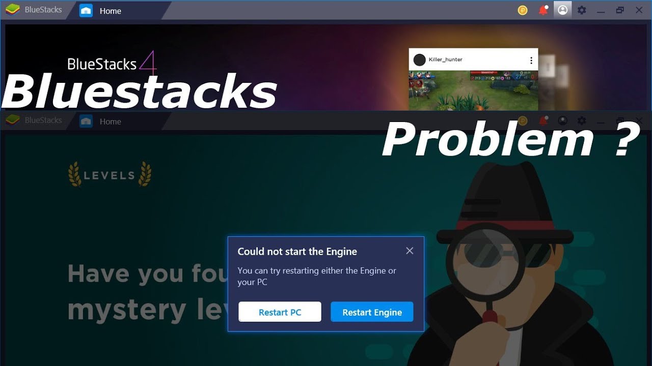 Bluestacks could not start Engine for Windows 7 to 10 - YouTube
