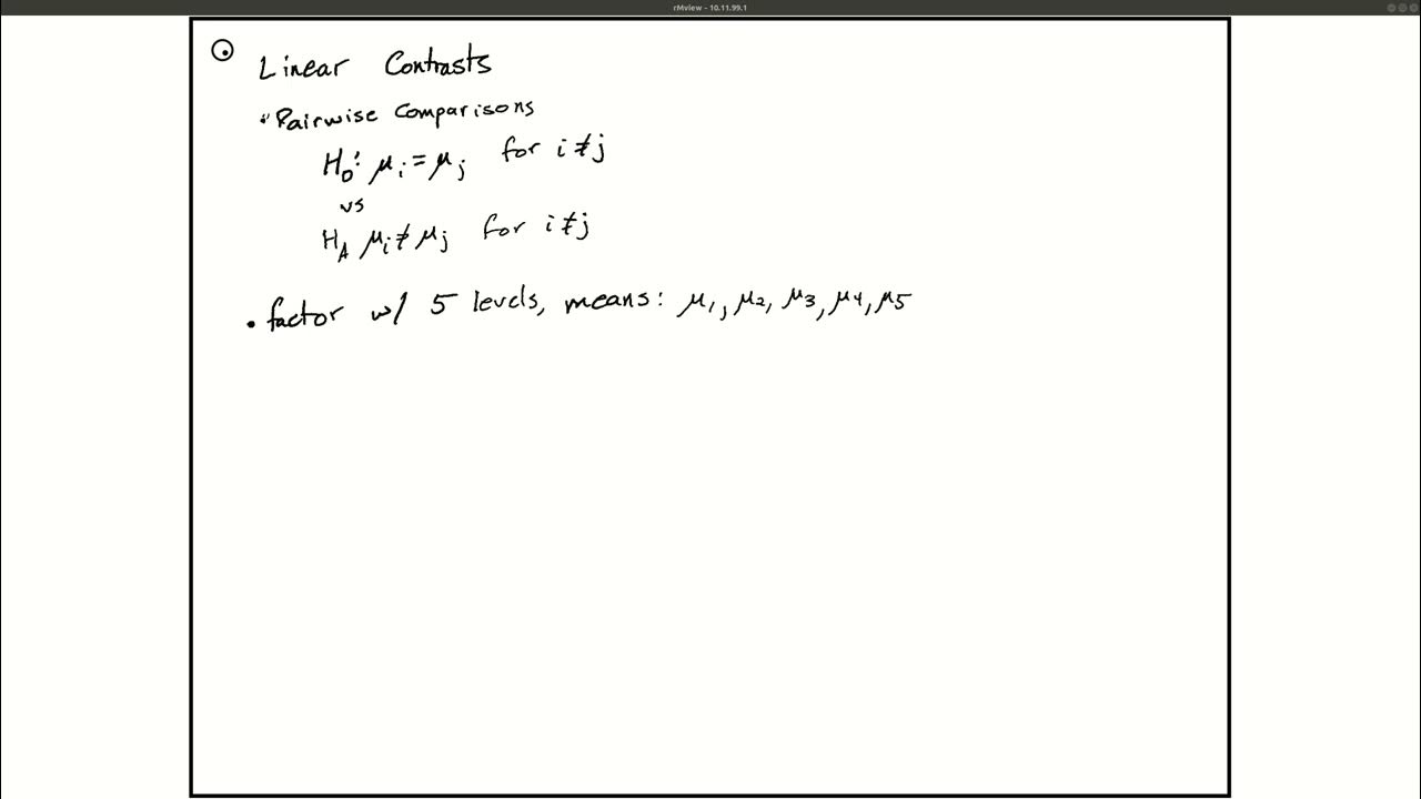 Introduction to linear contrasts - YouTube