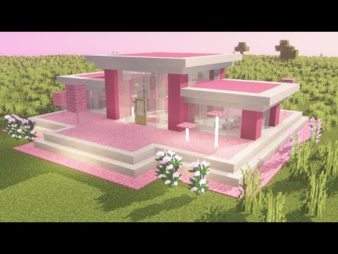 Minecraft | How to Build a Pink Modern House [Easy] - YouTube