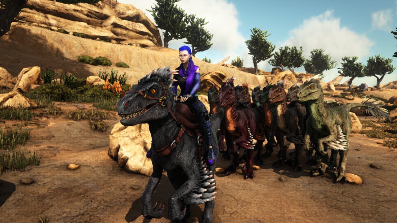 Fighting a Rex With 10 Raptors!! Go Raptor Army!! - YouTube