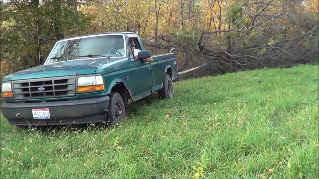 F150 ,Beating The Crap Out of My Truck, Pulling Trees - YouTube