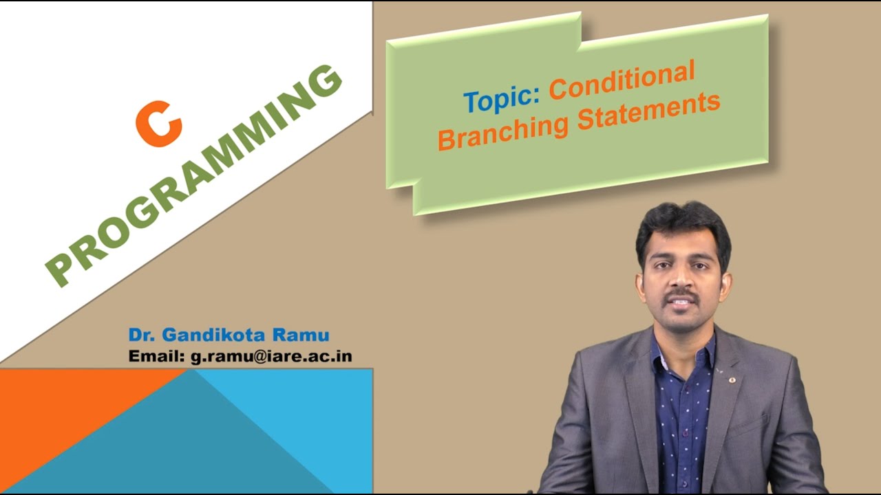 Conditional branching statements by Dr. G Ramu - YouTube