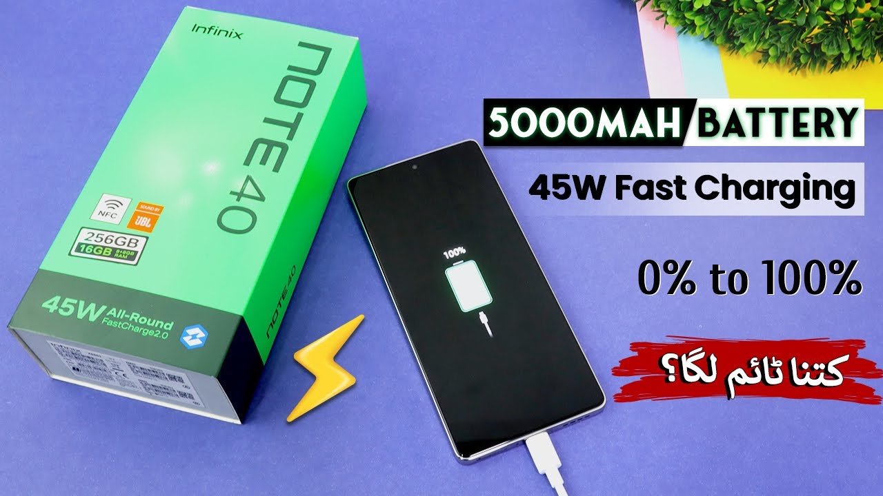 Infinix Note 40 Charging Test | 45W Fast charging 0%to 100% ⚡ - YouTube