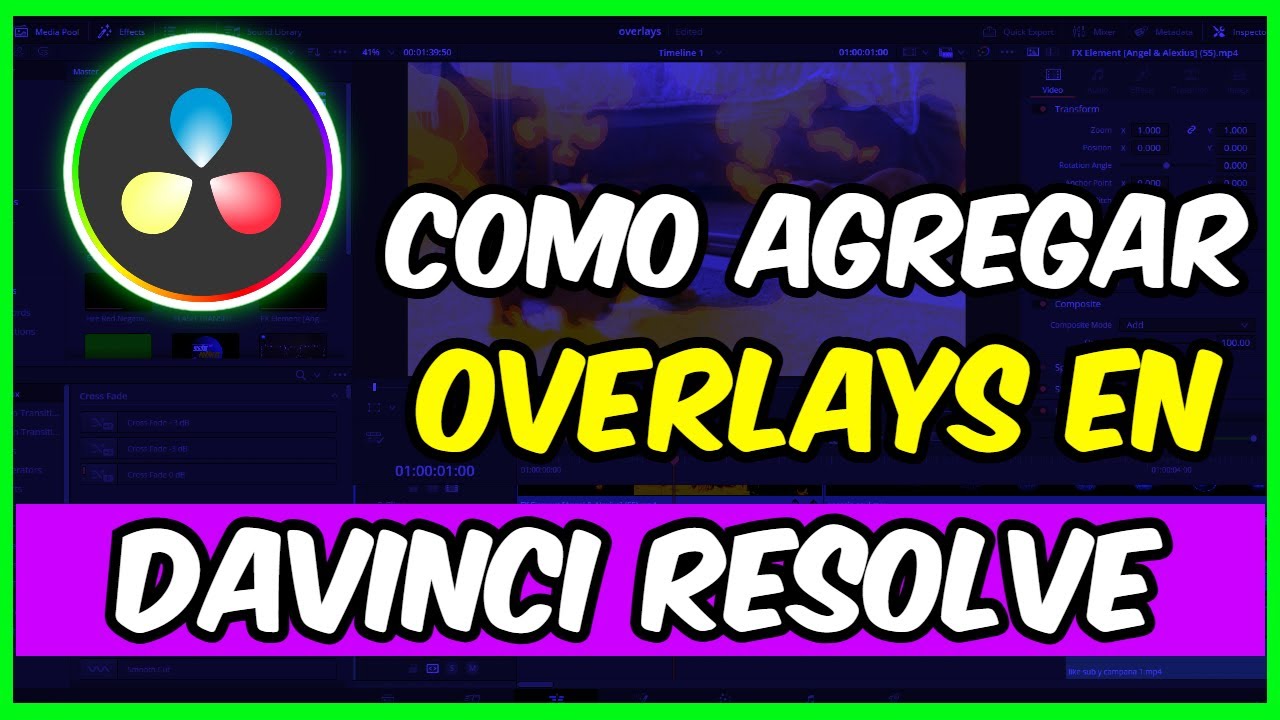 Cómo Agregar un Overlay en DaVinci Resolve Facielmente - YouTube