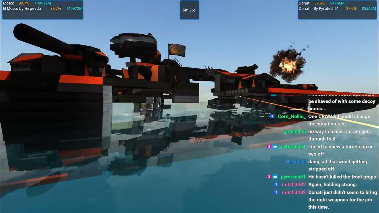 Battleship Brawl S7E17 Mosco vs Donati | From The Depths - YouTube