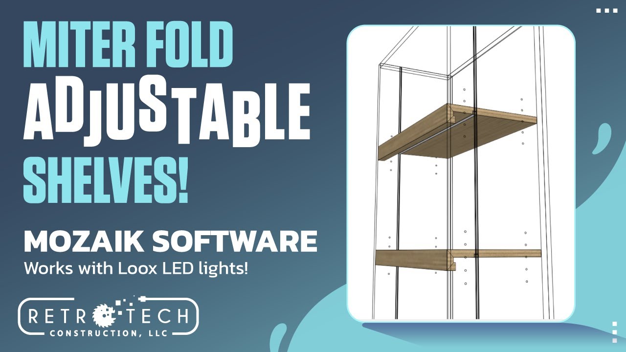 Miter Fold Adjustable Shelves in Mozaik?! Can it happen? - YouTube