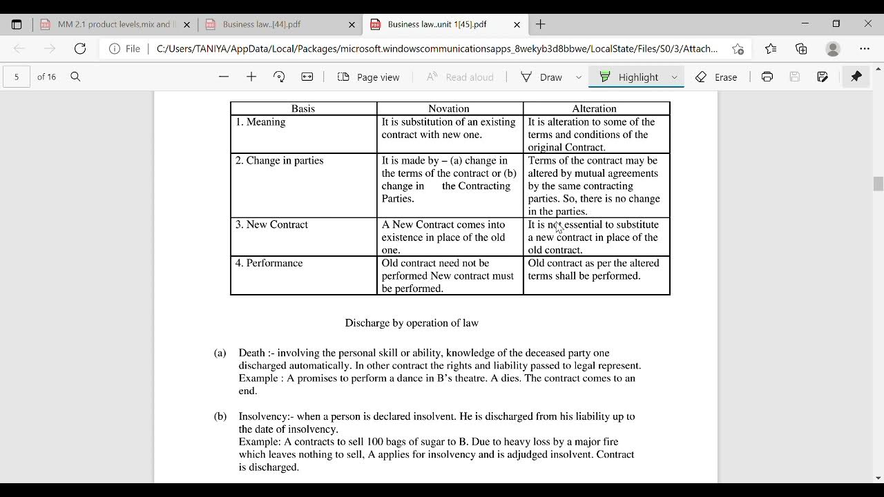 Novation and alteration - YouTube