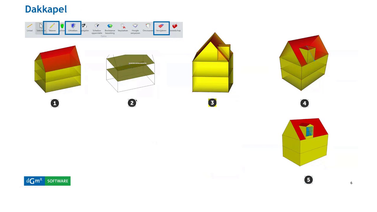 Kennisweek 2020 - Dag 3 - Creeren dakvormen in de modeller - YouTube