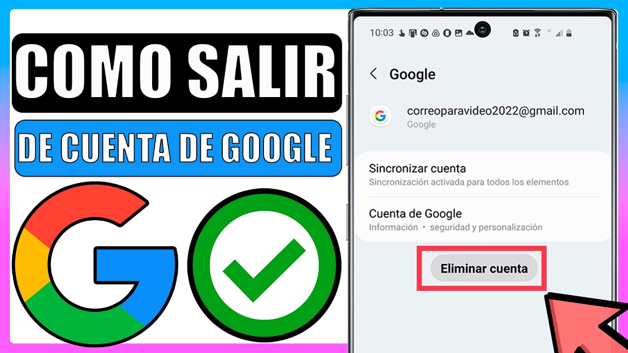 Como salir de mi cuenta google en mi celular - YouTube