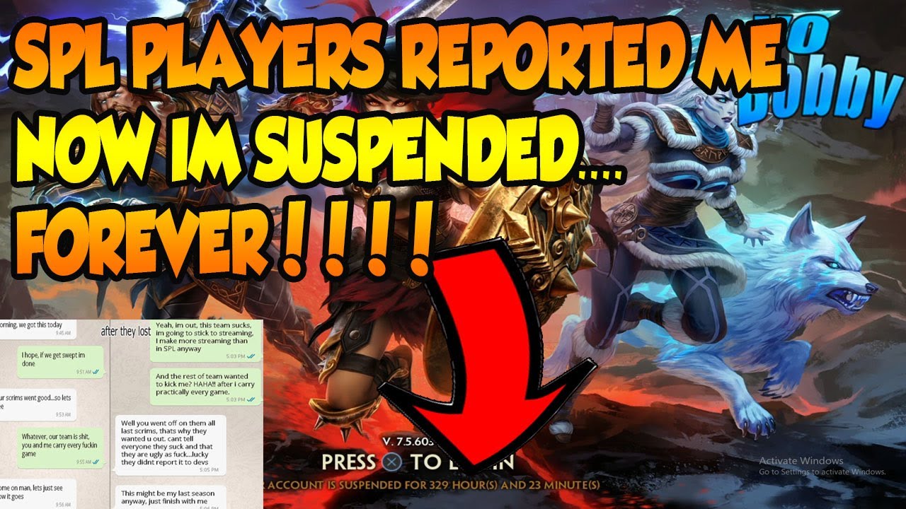 SMITE SPL PLAYERS REPORTED ME NOW IM BANNED - YouTube