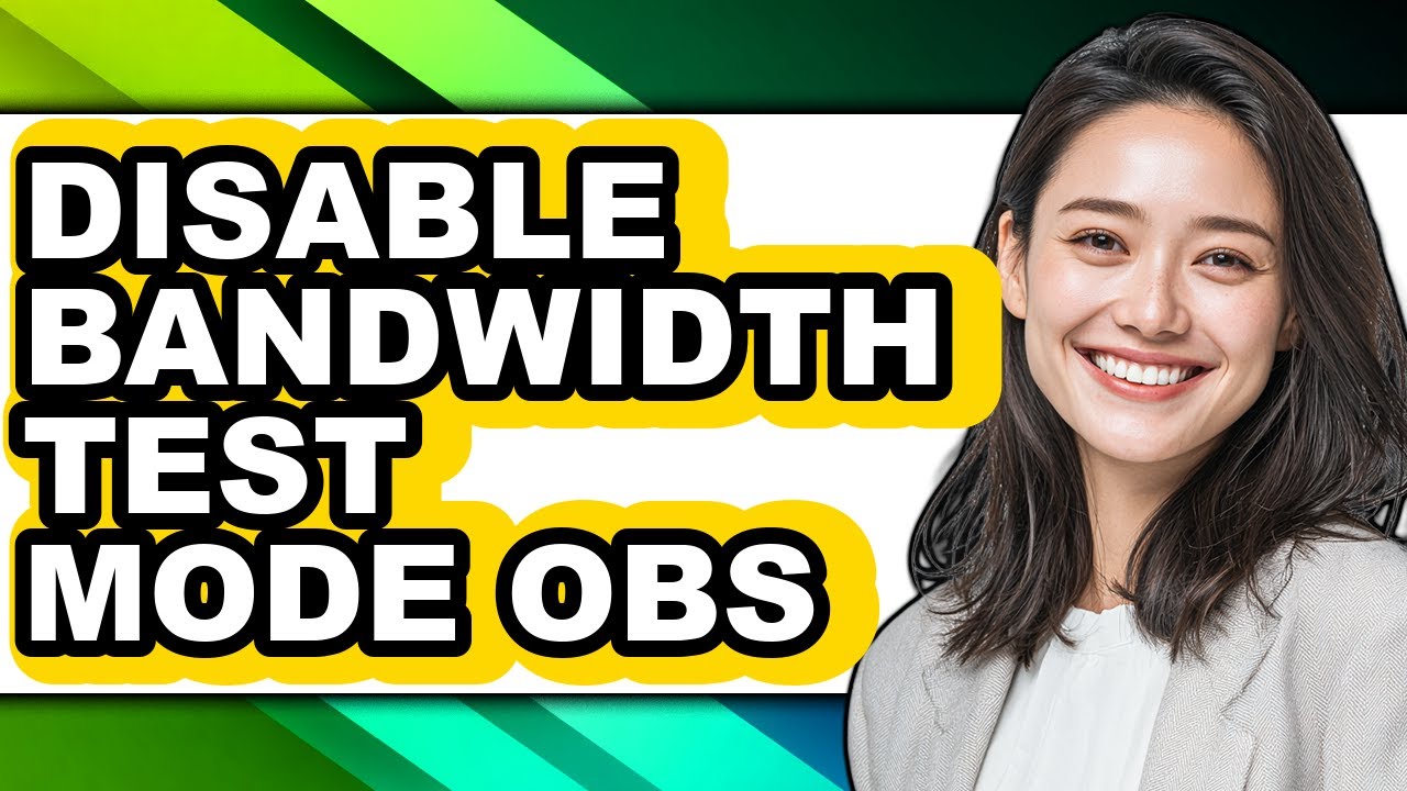 How to Disable Bandwidth Test Mode Obs (updated) - YouTube