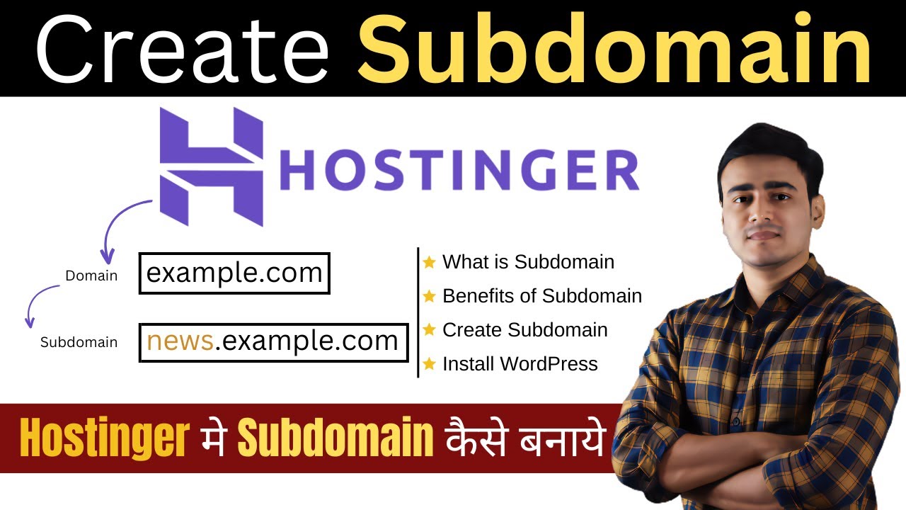 How To Create Subdomain And Install Wordpress In Hostinger Hostinger Me Subdomain Kaise Banaye