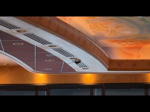 Rat Hangs From Cheesecake Factory Ceiling - YouTube