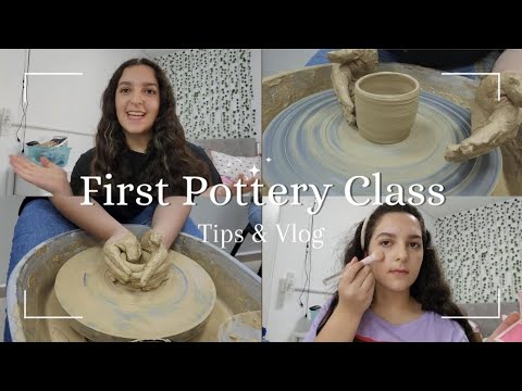 FIRST POTTERY CLASS⚱️// tips & vlog اول درس فخار - YouTube