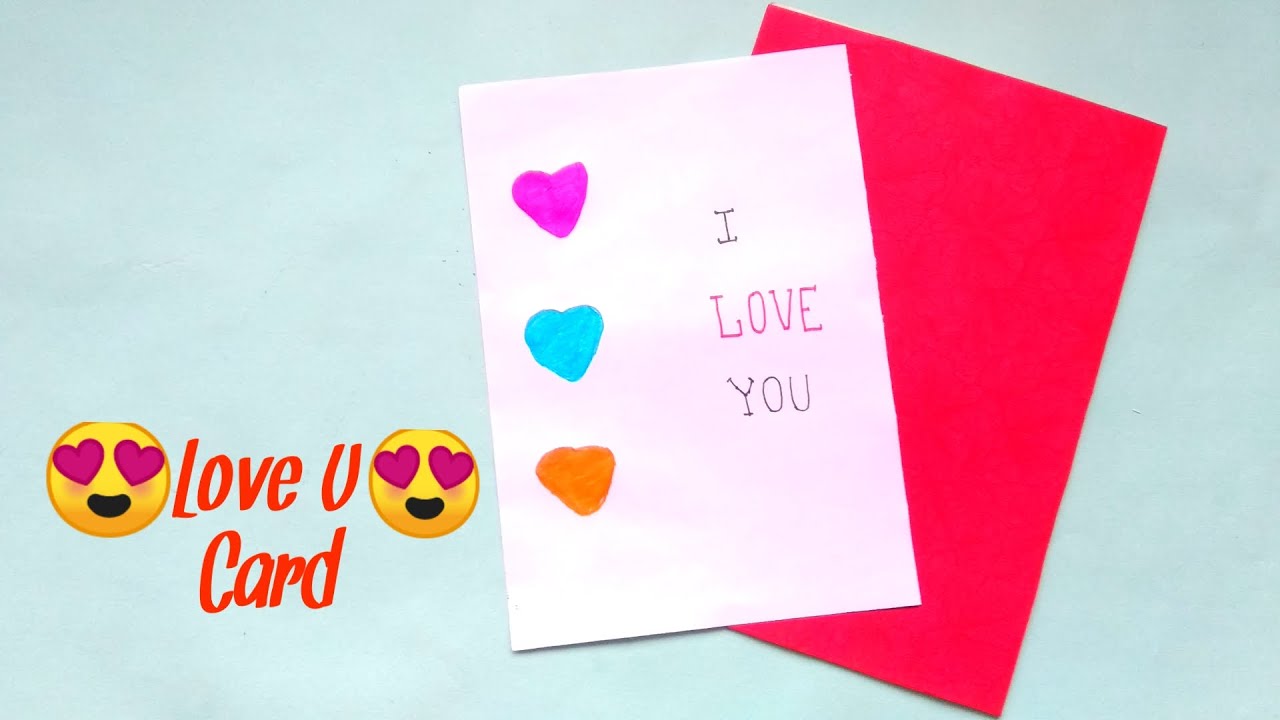 How to make Valentine's Day love card | Valentine's love card ...