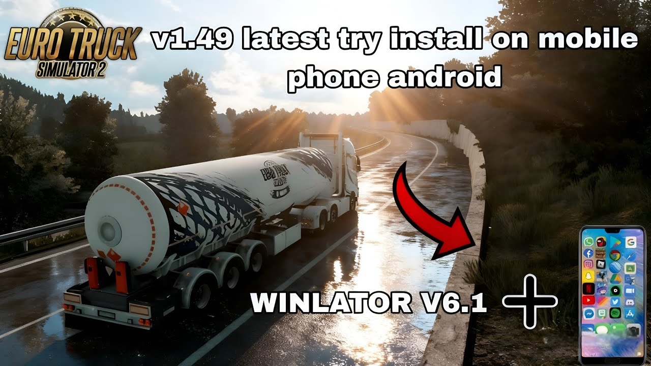 Tutorial how to install ets2 game PC on mobile with winlator apps ...