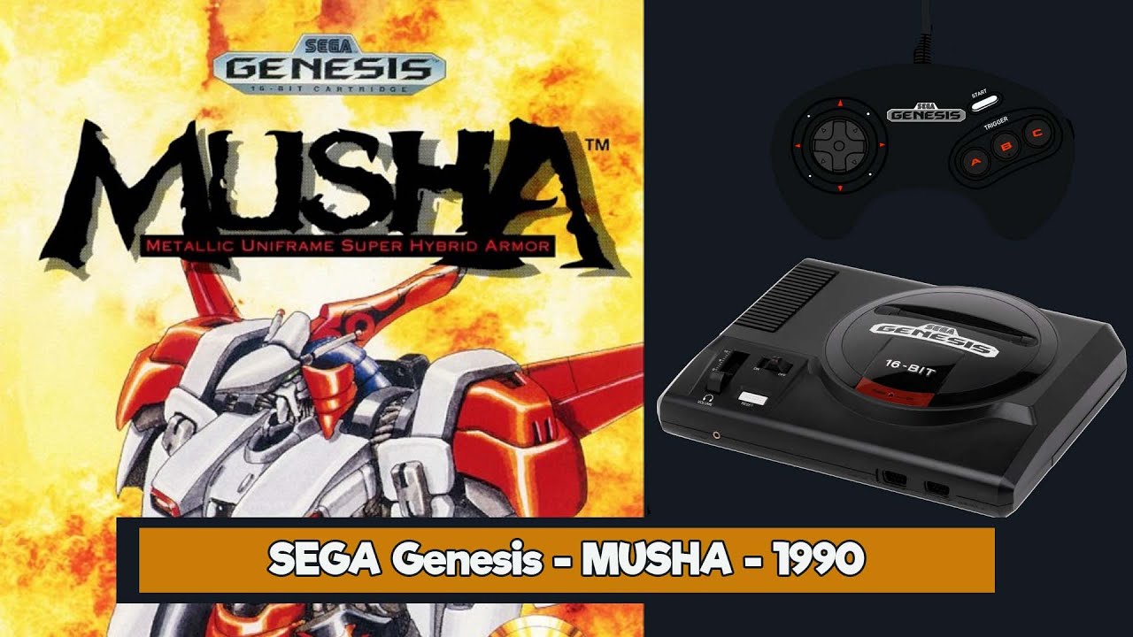 SEGA Genesis (MD) - MUSHA - 1990 - RETRO GAMING - Jugando LIVE (1 Juego ...