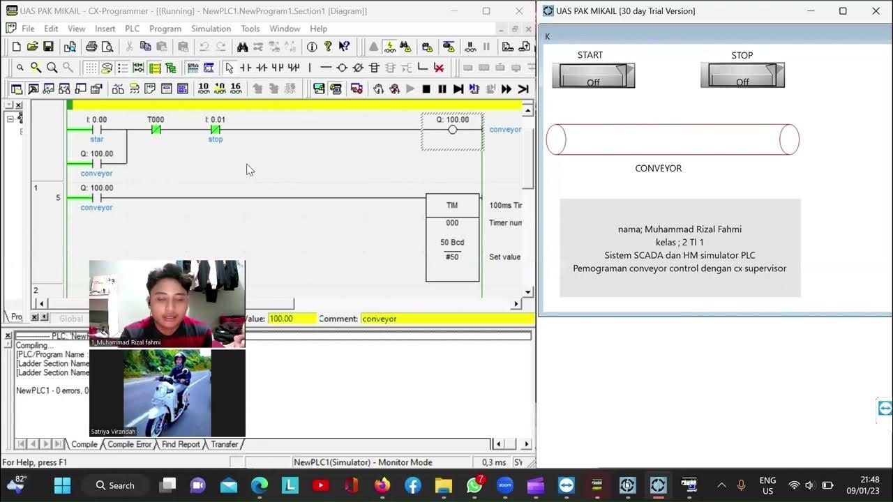 HMI SCADA PROGRAM CONVEYOR MENGGUNAKAN CX SUPERVISOR DAN CX PROGRAMMER - YouTube