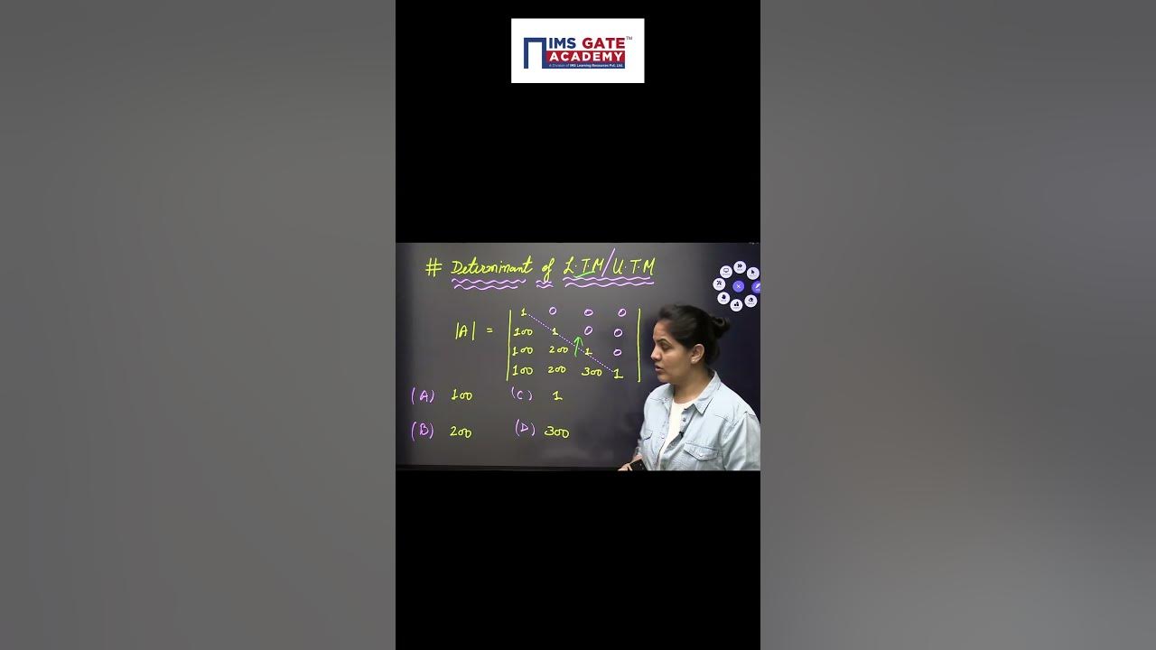 Short Trick - Determinant LTM & UTM I Linear Algebra - Engineering Mathematics by Priyanka Ma'am ...