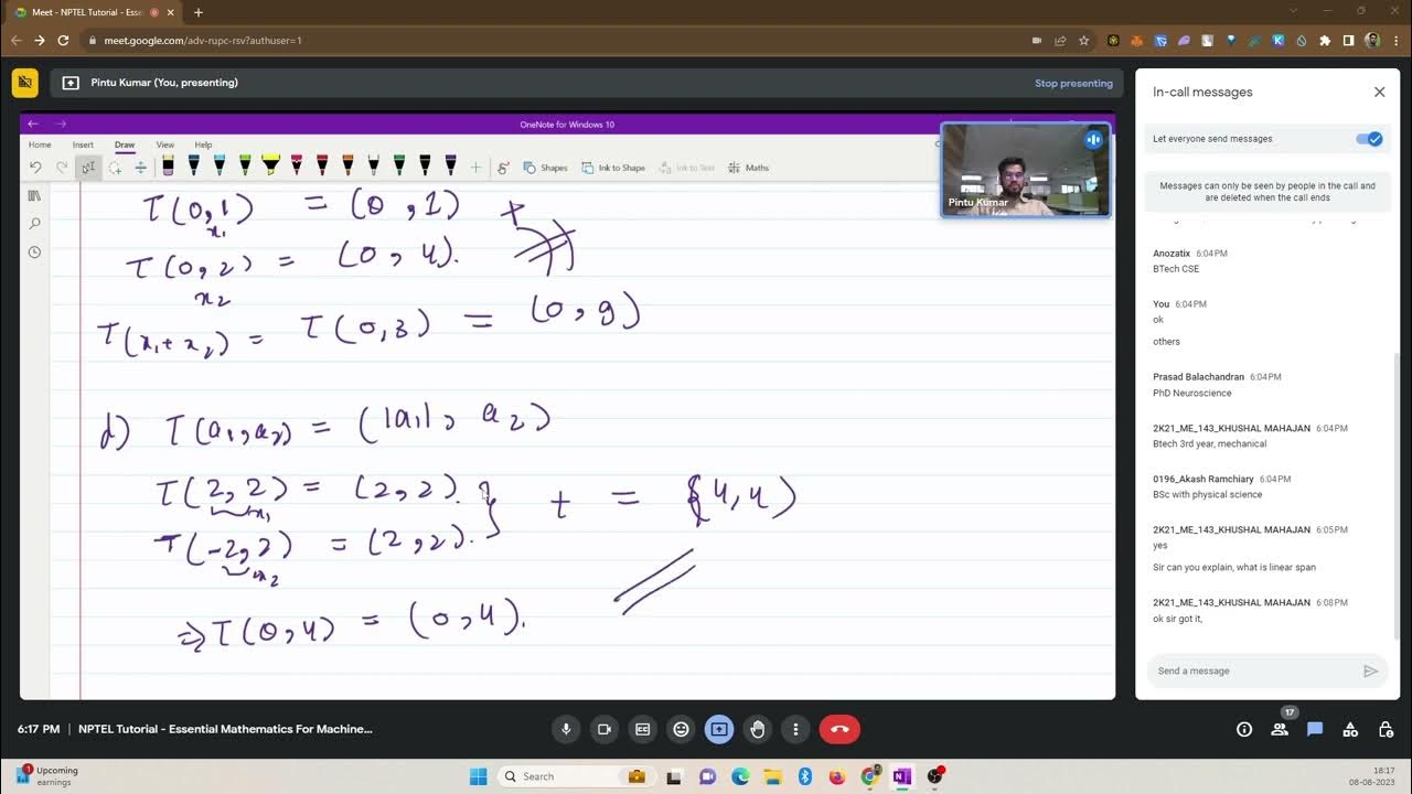 NPTEL Essential Mathematics For Machine Learning Week 2 Tutorial - YouTube