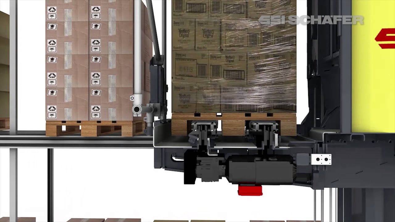 SSI Schaefer - Storage and retrieval machine Exyz - YouTube