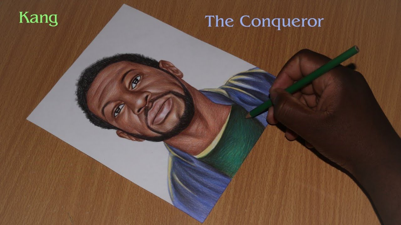 How to draw Kang the Conqueror - Jonathan Majors - YouTube