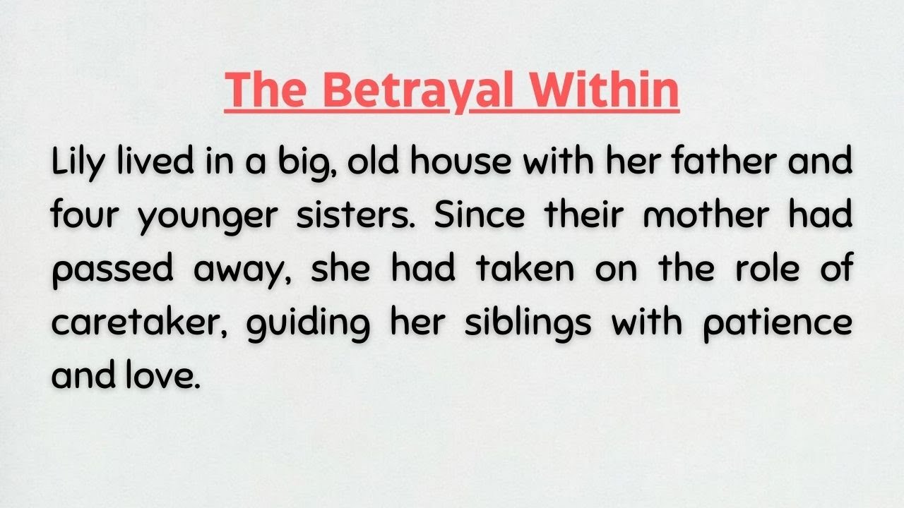Improve your English ⭐ English Story - The Betrayal Within - YouTube