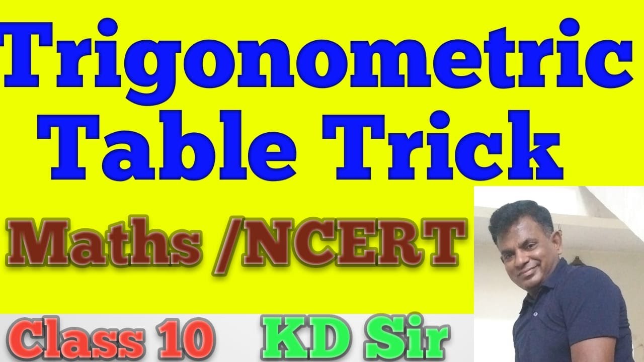 Trigonometric Table Trick/Trigonometric Ratios/Class 10/Maths/NCERT ...