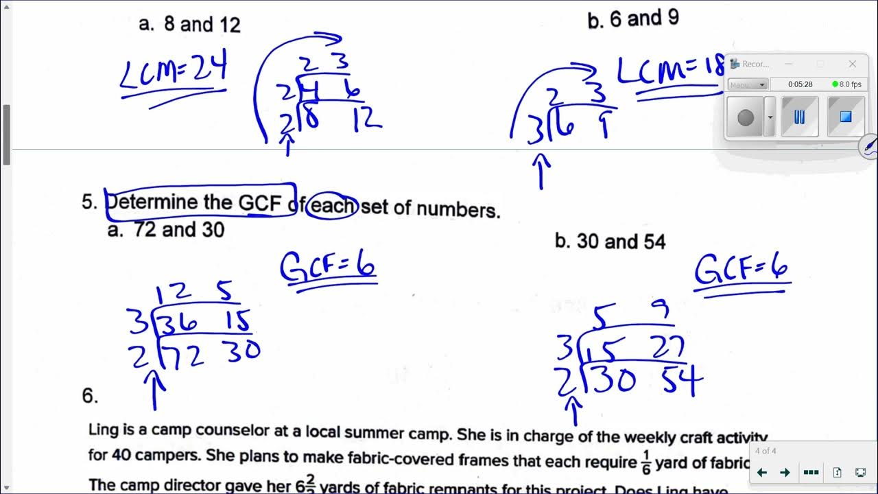 KMS 6th Grade Math - Module 1, Topic 2 Practice Test - YouTube