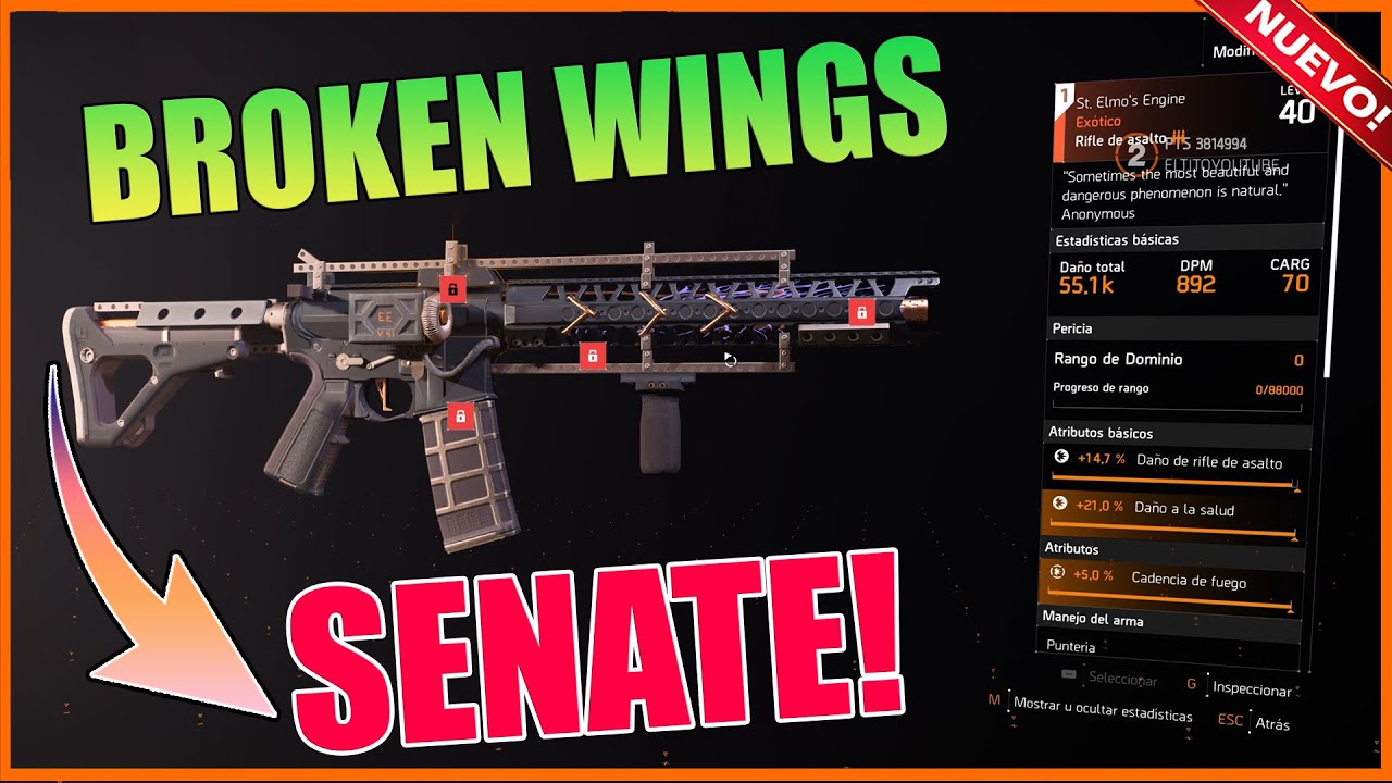 NUEVA M4 EXOTICA SENATE! The Division 2 Broken Wings - YouTube