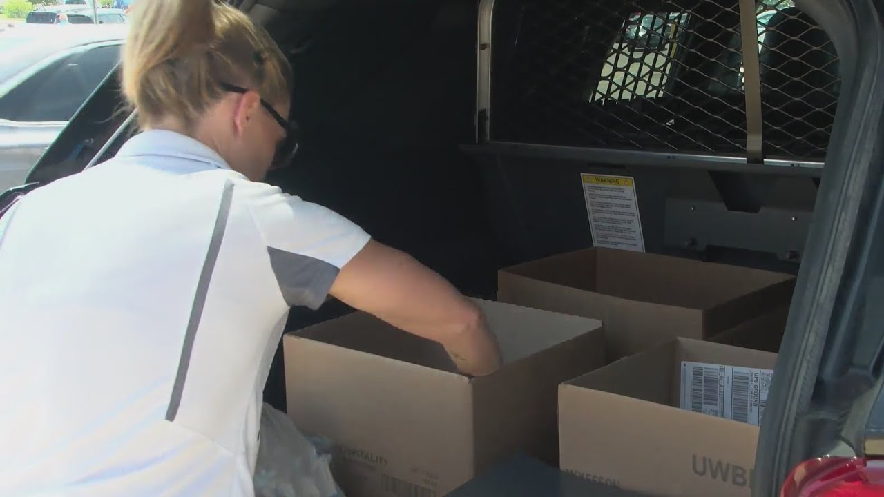 Rantoul Police 'Stuff the Squad' with back-to-school donations - YouTube