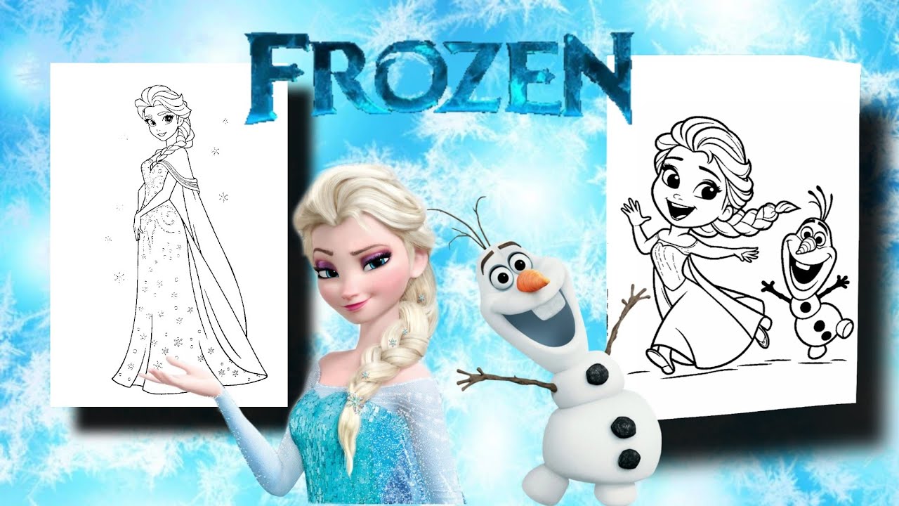 Let’s Color Elsa and Olaf from Frozen ️ Magical Coloring Adventure ️ ...
