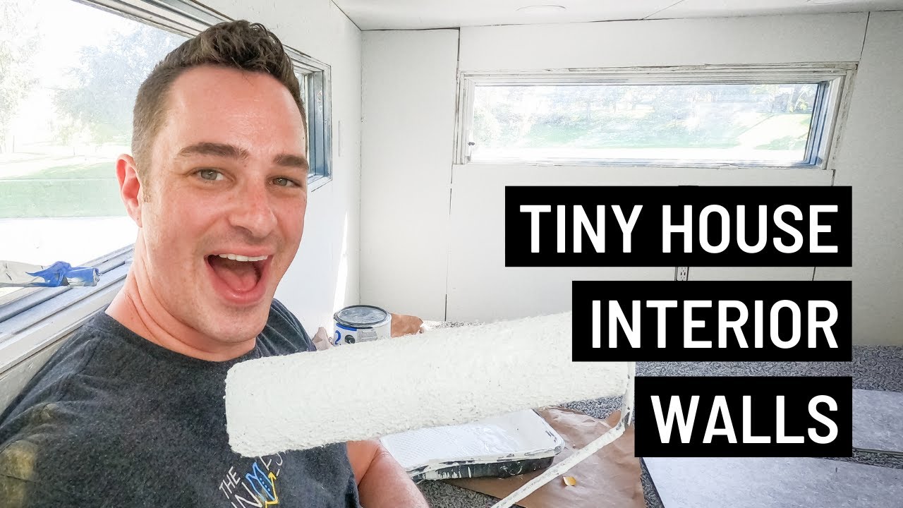 TINY HOUSE BUILD: Interior Walls (Our Method) - YouTube