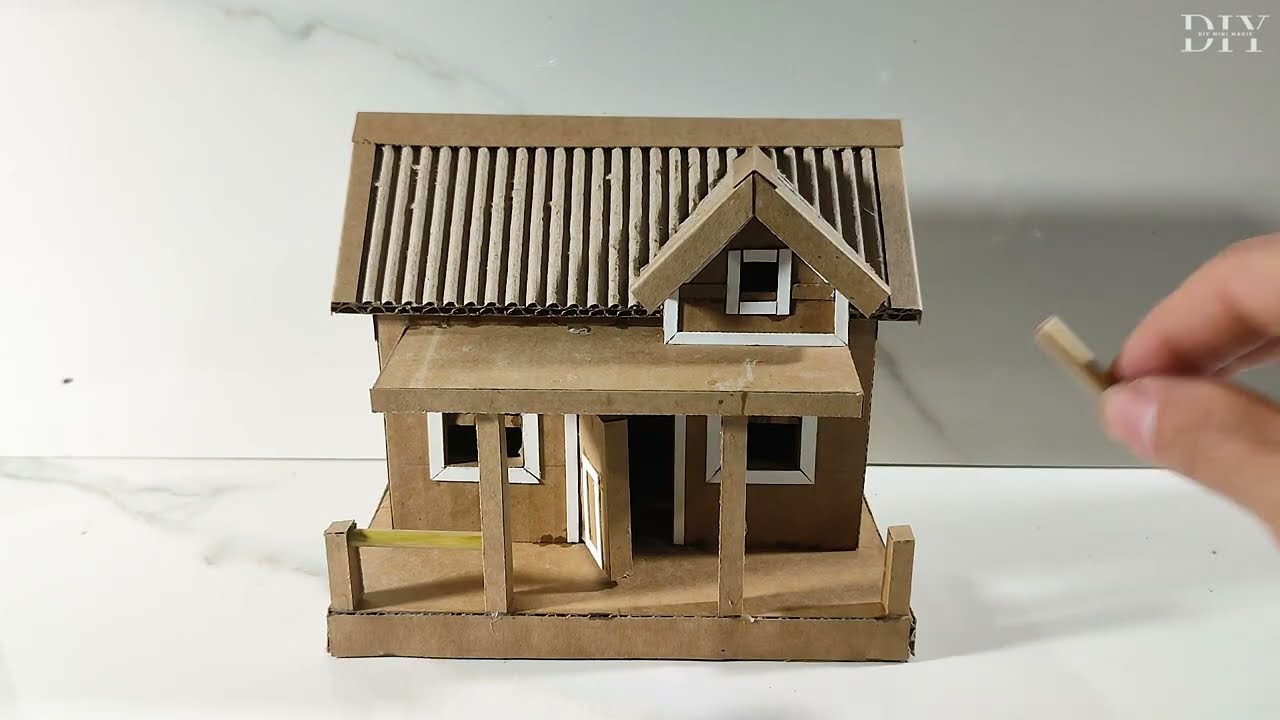 DIY Cardboard Mini House – Step-by-Step Handmade Craft for Beginners ...