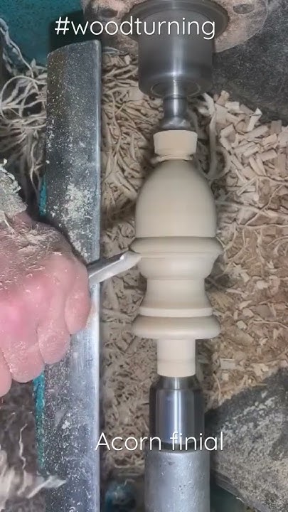 Woodturning an Acorn finial - YouTube