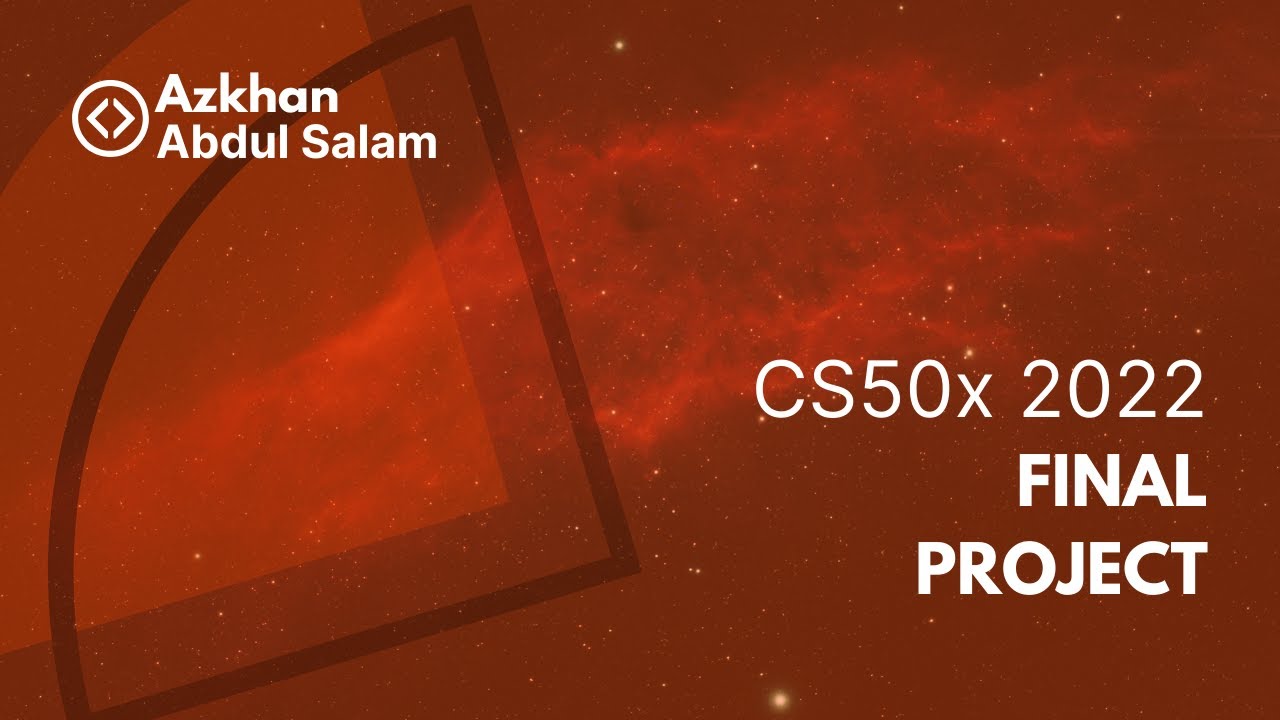 CS50x Final Project - YouTube CS50x Final Project - YouTube