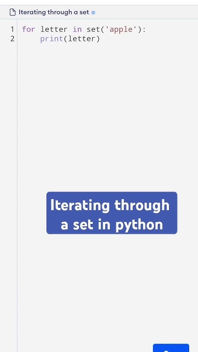 Iterating Through A Set In Python Ctutorialbynaziasohail Youtube