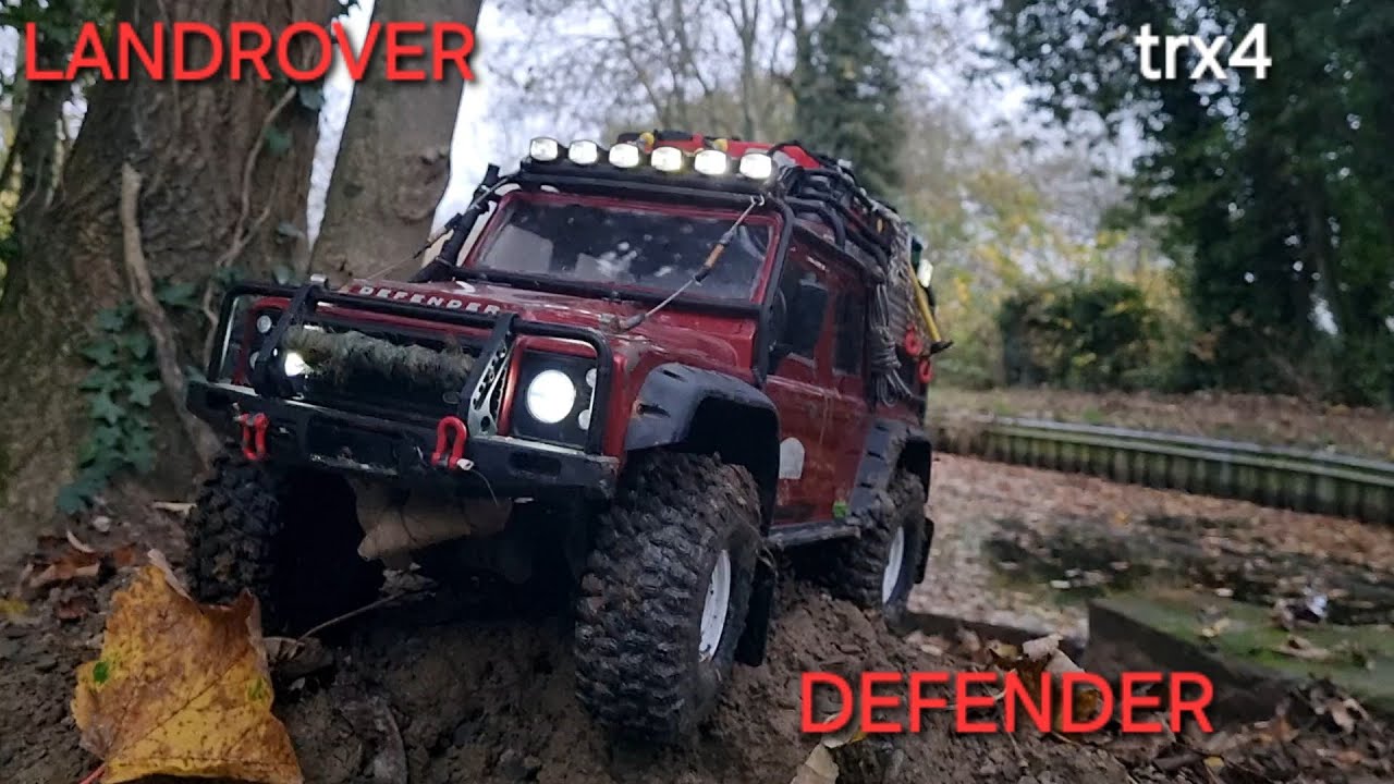 traxxas trx4 defender off road trailing. - YouTube