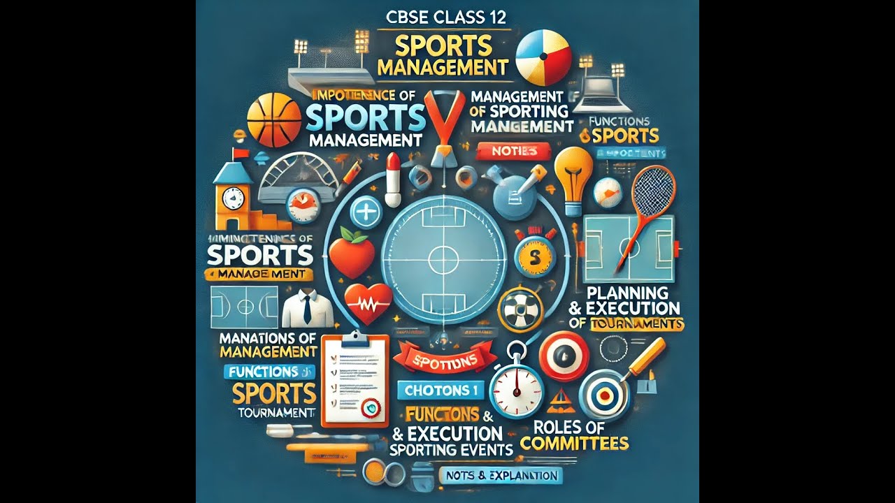 📚 CBSE Class 12 Physical Education | Chapter 1: Management of Sporting ...