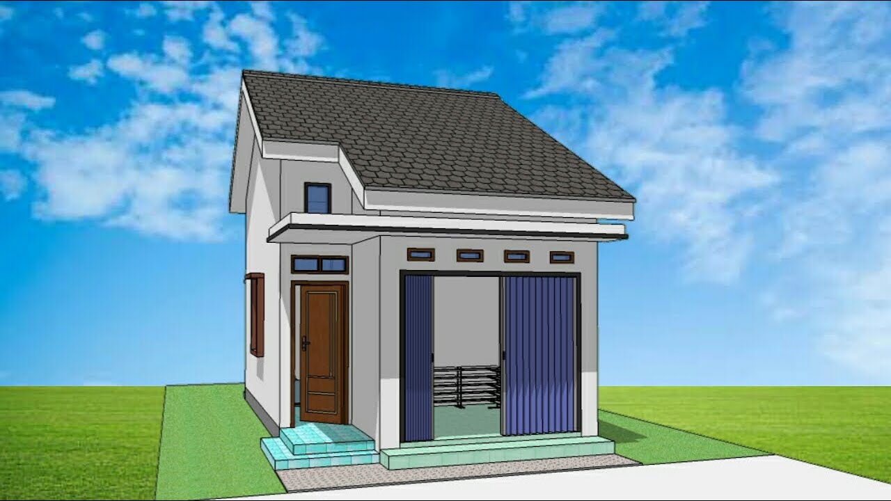 #52 Desain Toko Minimalis │ Rumah 4x8 Meter Ada Toko Dan 2 Kamar Tidur ...
