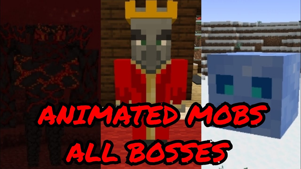 Minecraft Animated Mobs All Bosses ( 1.19.2 Mod ) - YouTube