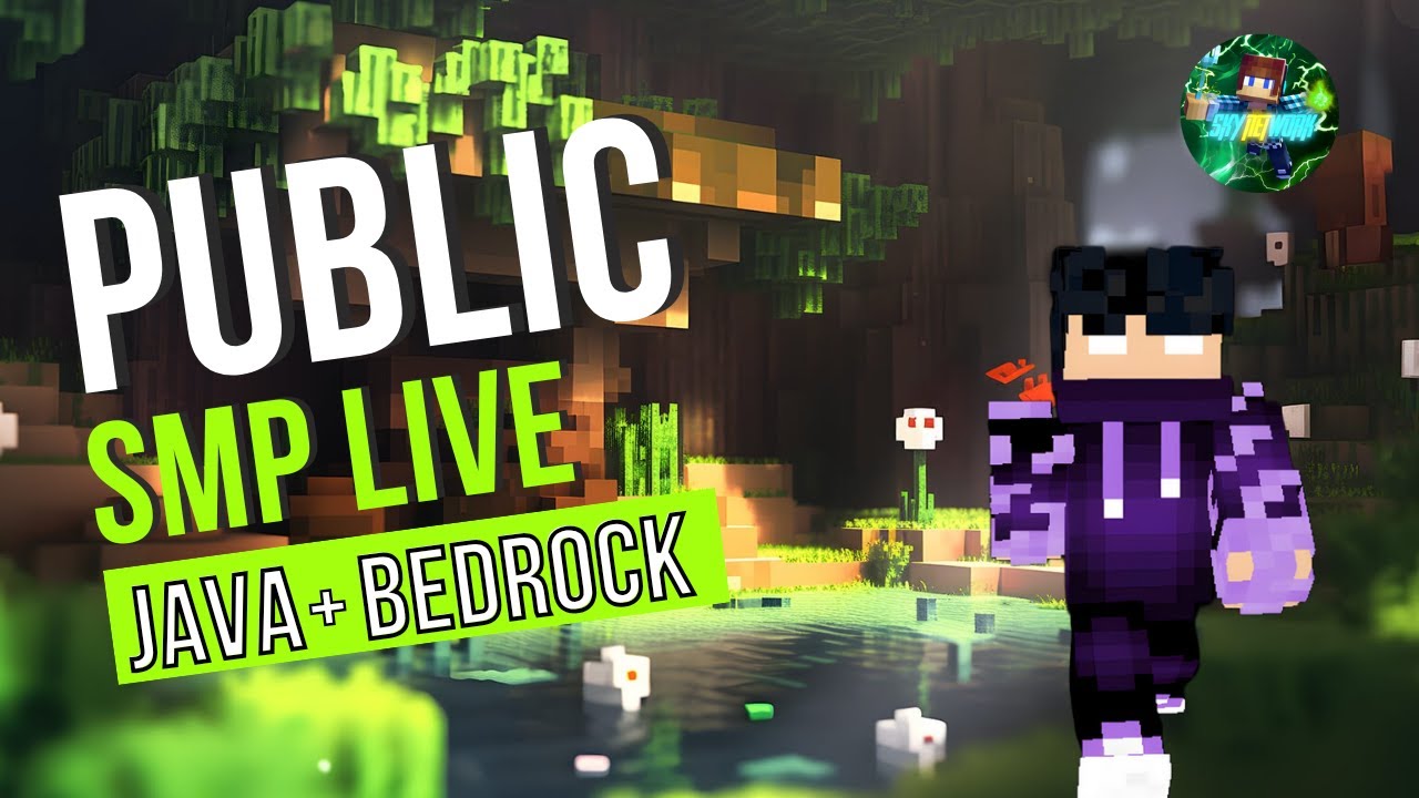 MINECRAFT LIVE | PUBLIC SMP LIVE | ANYONE CAN JOIN | JAVA + BEDROCK SERVER #minecraft - YouTube