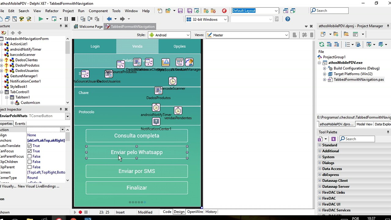 Enviar Mensagem Pelo WhatsApp pela aplicação Delphi Android Firemonkey ...