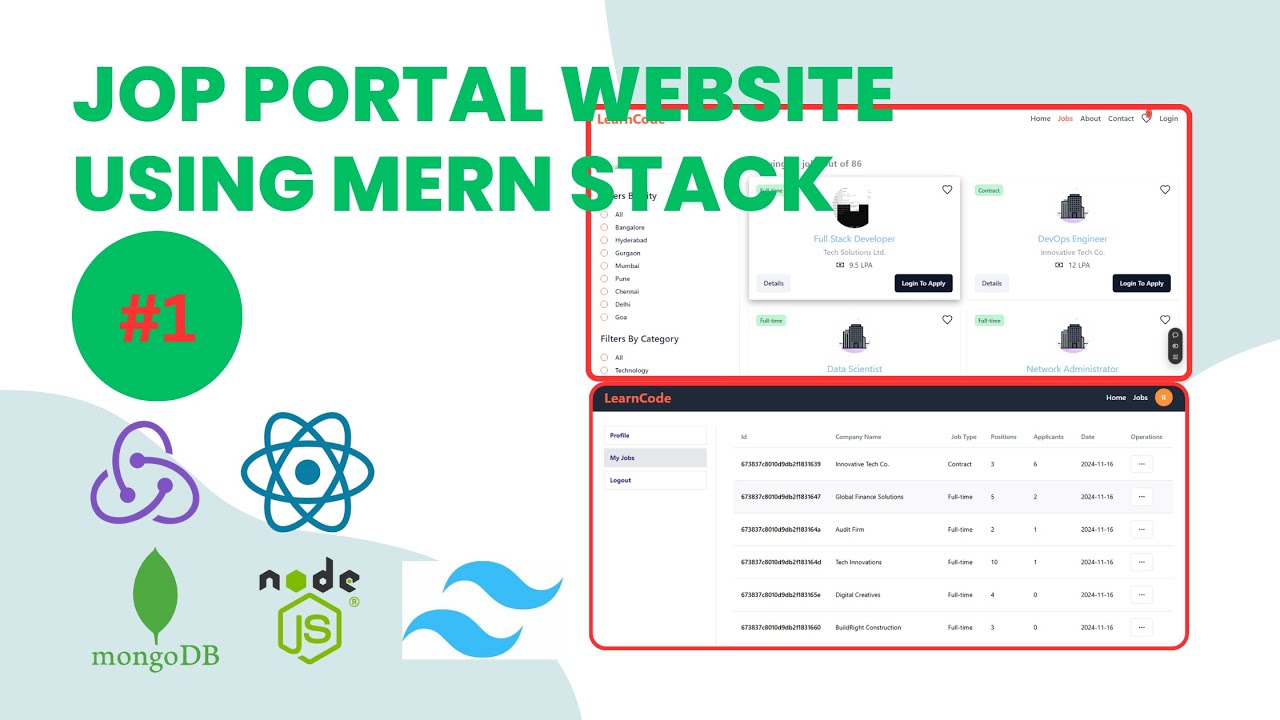 How To Create Job Portal Website Using Mern Reactjs Part 1 Nodejs 6704