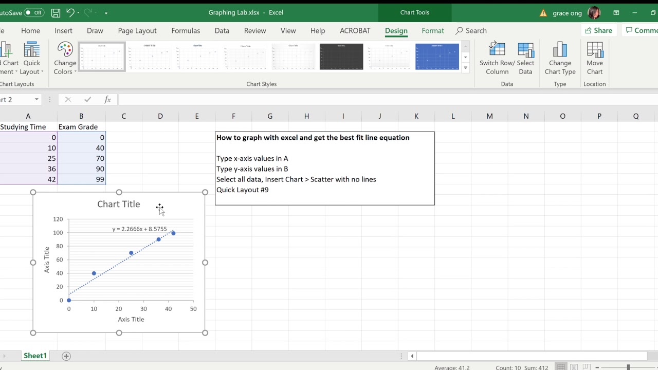 Graphing On Excel - YouTube