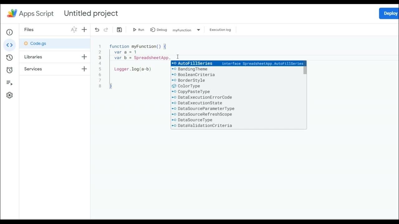 google apps script course (2) : What is variables/ global /local - YouTube
