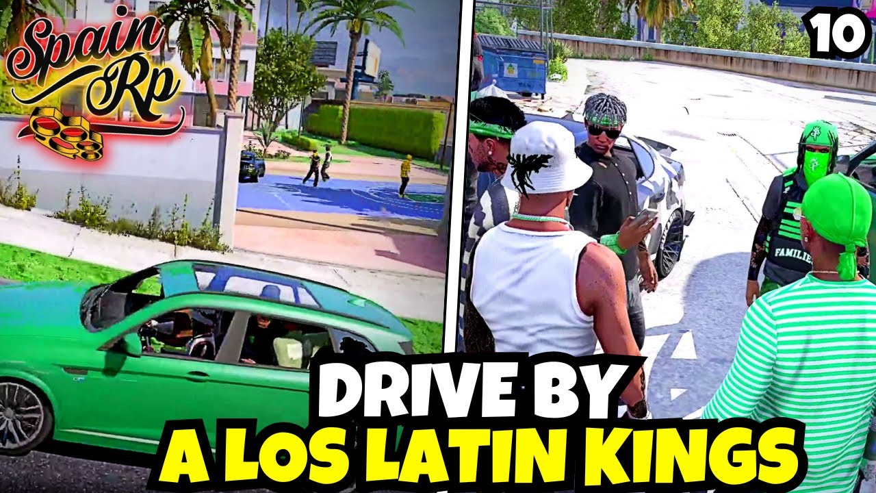 SALIMOS DE CAZA A POR LOS LATIN KINGS Y HACEMOS UN DRIVE BY EN SPAIN RP ...