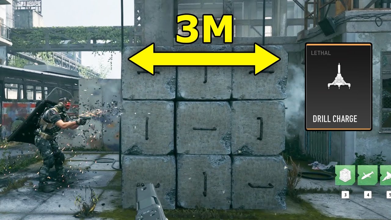 How thick can a Drill Charge penetrate? (Experiment Video) - MWII 2022 ...